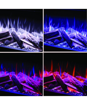 Solution Lux 75 inset electric fire with real logs - ComfortLine Ireland